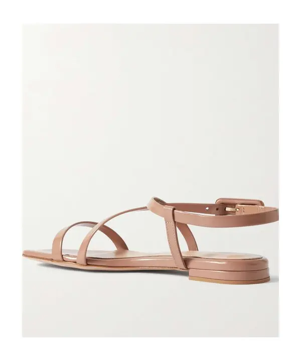 GIANVITO ROSSI Tokio Open-toe Flat Sandals - Brown