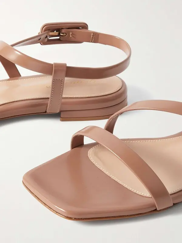 GIANVITO ROSSI Tokio Open-toe Flat Sandals - Brown
