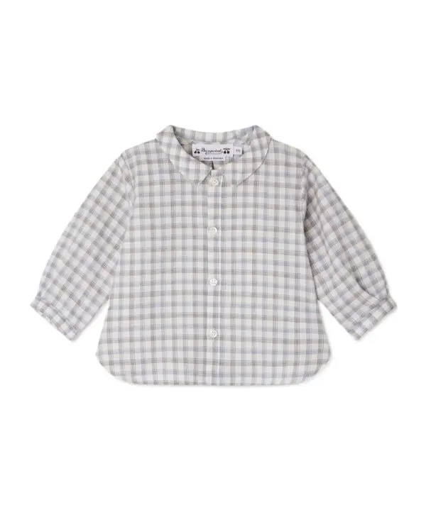 Bonpoint Plaid Long Sleeve Shirt
