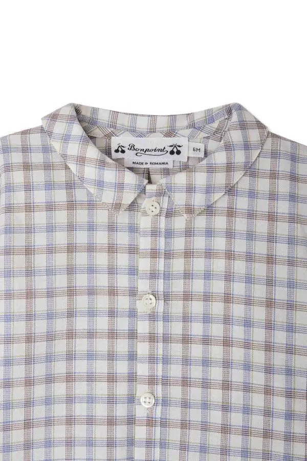 Bonpoint Plaid Long Sleeve Shirt