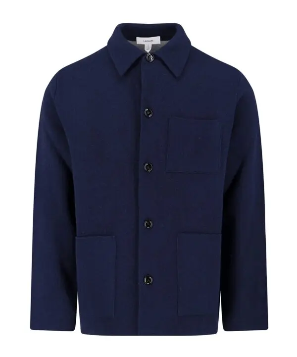 LARDINI Mesh Construction Long-sleeved Jacket