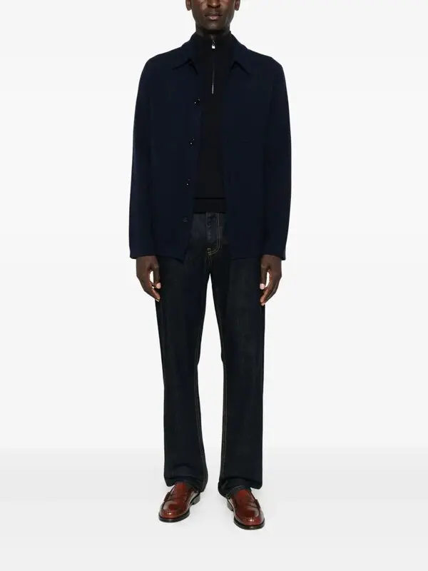 LARDINI Mesh Construction Long-sleeved Jacket