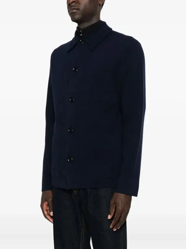LARDINI Mesh Construction Long-sleeved Jacket