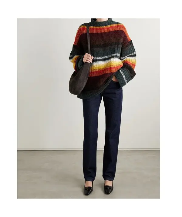 Khaite Yanis Jumper In Striped Knit - Multi-color