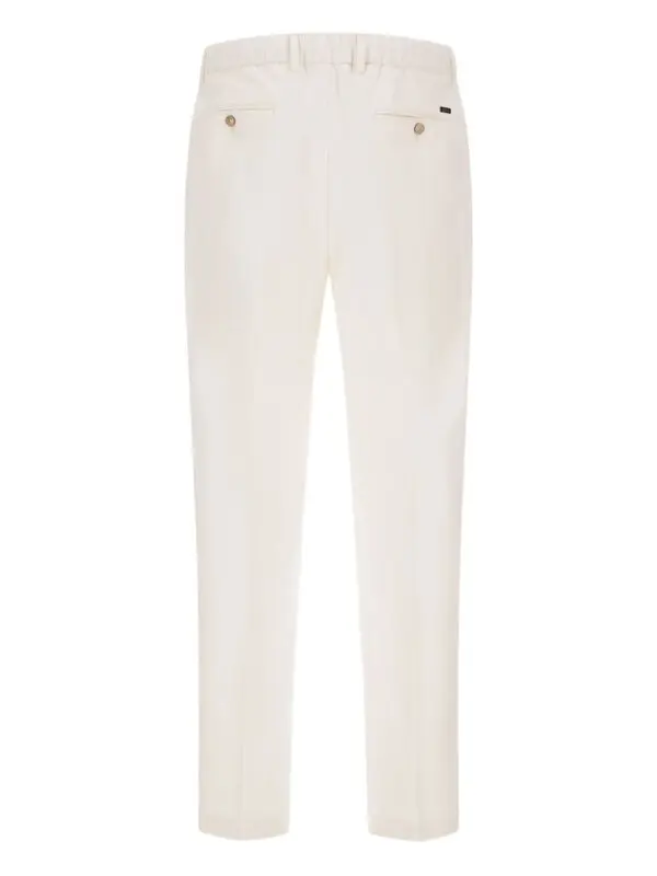 Herno Pleated Drawstring Trousers - White