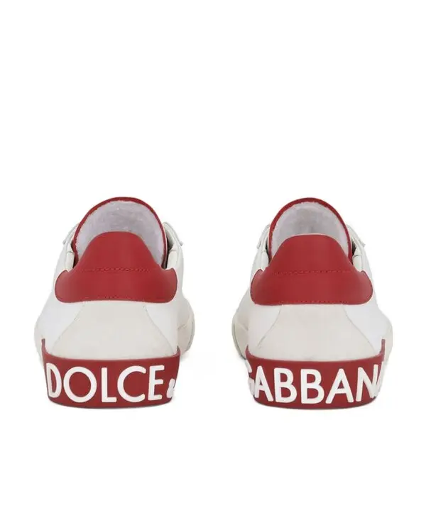 Dolce & Gabbana Portofino Lace-up Sneakers - White