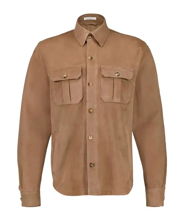 Boglioli Button-up Overshirt Jacket - Brown