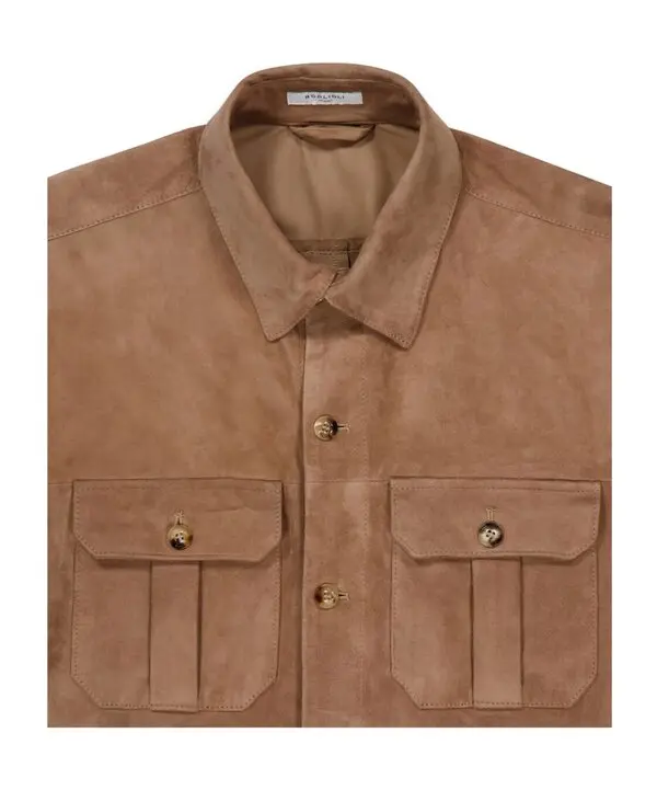 Boglioli Button-up Overshirt Jacket - Brown