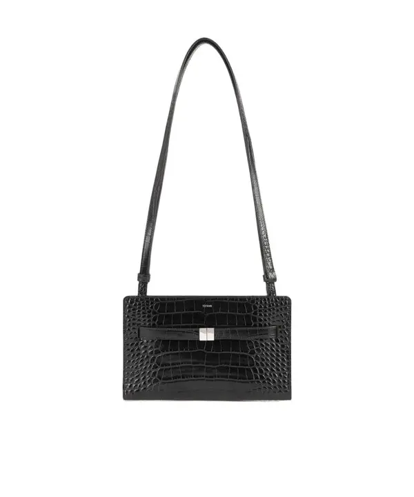 TOTEME Embossed Belted Crossbody Bag - Black