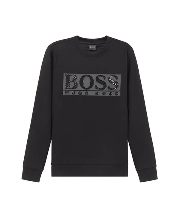 Hugo Boss Embellished Logo Crew Neck Sweatshirt