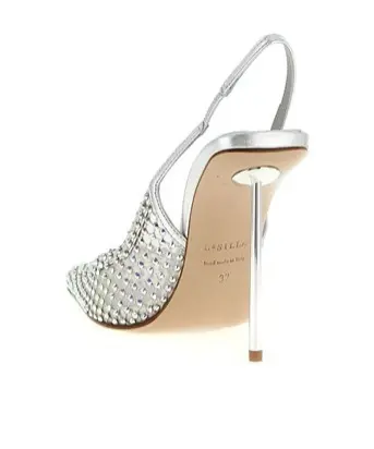 LE SILLA Gilda Embellished Mesh Slingback Pumps