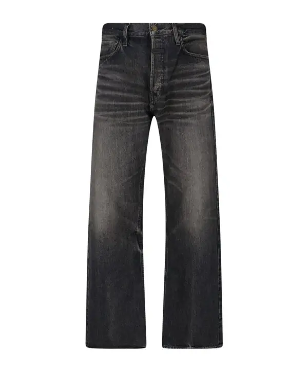 Fear Of God Straight-leg Distressed Jeans - Black