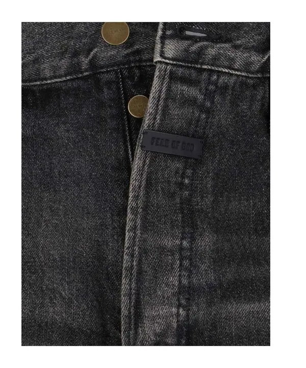 Fear Of God Straight-leg Distressed Jeans - Black