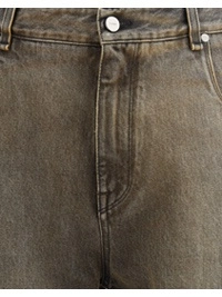 Fendi Logo Patch Straight-leg Long Jeans - Gray