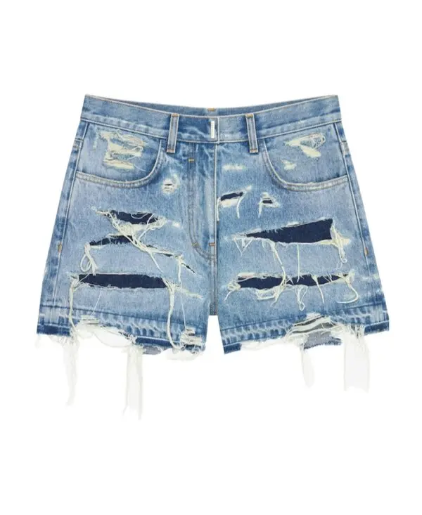 Givenchy Mini Distressed Denim Shorts