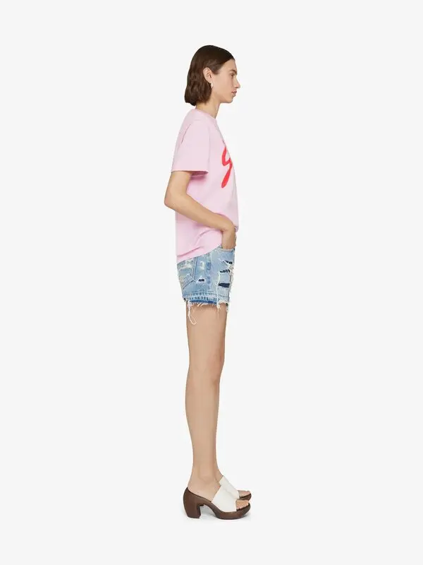 Givenchy Mini Distressed Denim Shorts