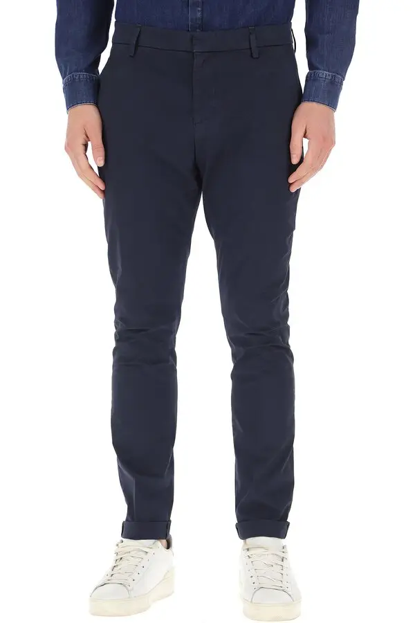 DONDUP Mid-rise Straight Leg Trousers - Black