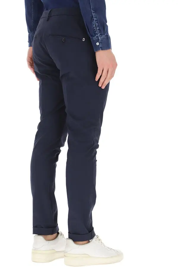 DONDUP Mid-rise Straight Leg Trousers - Black