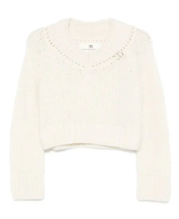 Ermanno Scervino V-neck Cropped Sweater