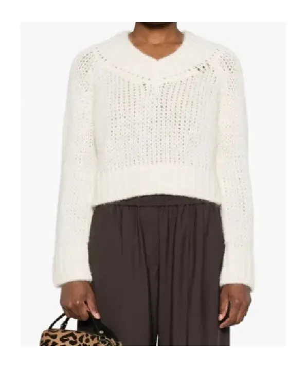 Ermanno Scervino V-neck Cropped Sweater