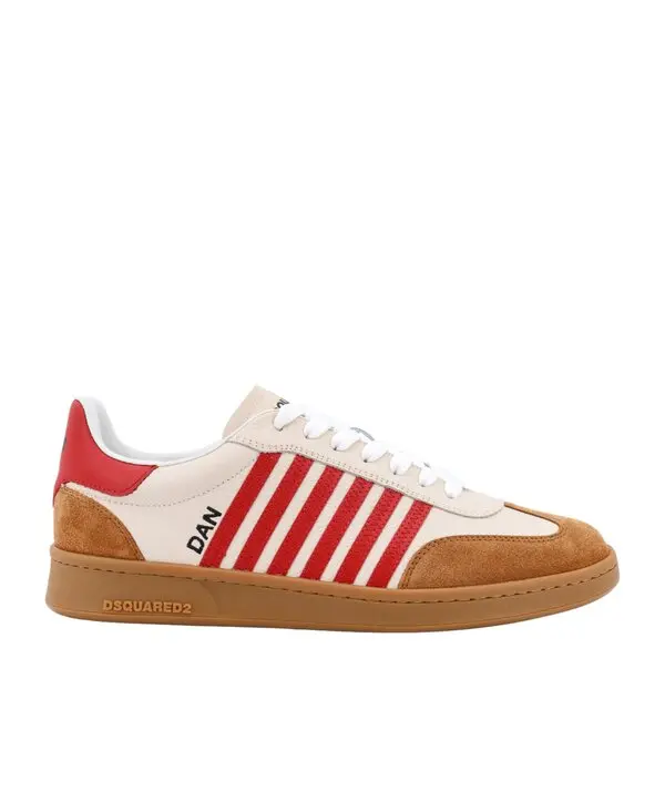 Dsquared2 Round Toe Low-top Sneakers - Brown