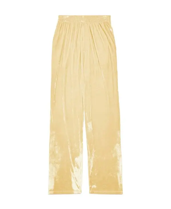 Balenciaga Velvet-effect Elastic Waist Trousers - Nude
