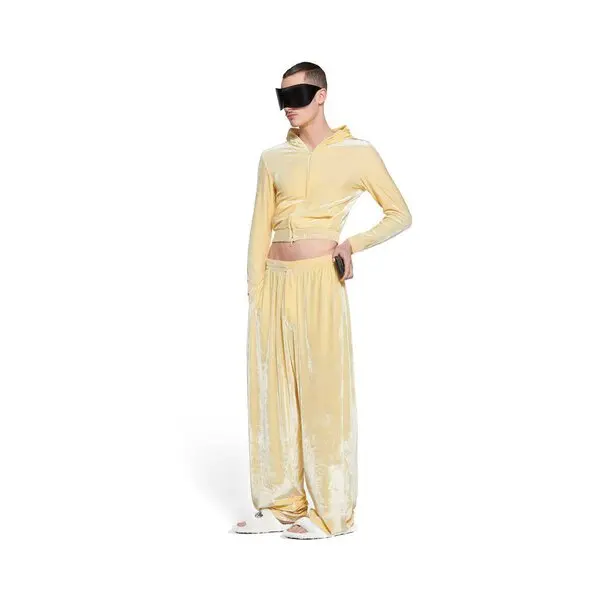 Balenciaga Velvet-effect Elastic Waist Trousers