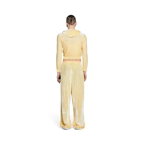 Balenciaga Velvet-effect Elastic Waist Trousers
