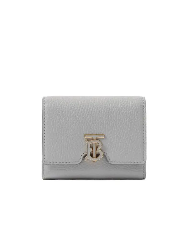 Burberry Grainy Leather Wallet - Gray