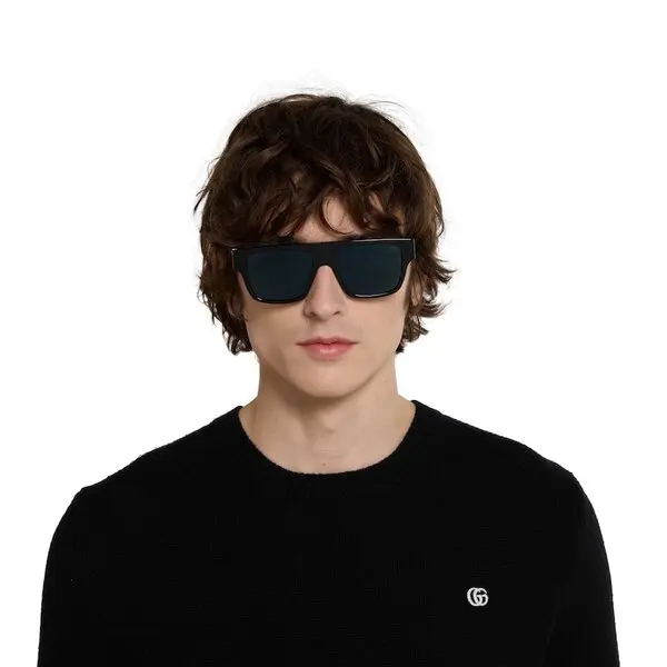 Gucci Rectangular Frame Sunglasses - Black
