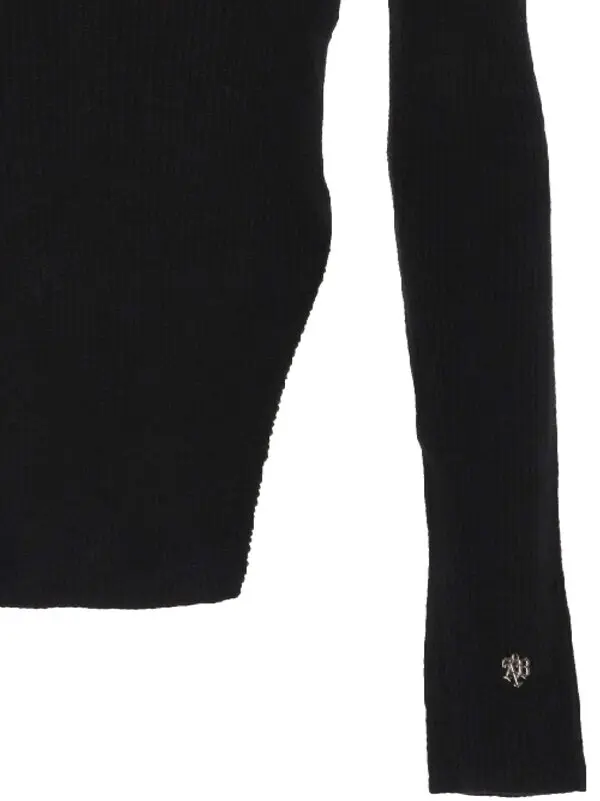 ANIYE BY Off-shoulder Ribbed Knit Long-sleeved Bodysuit