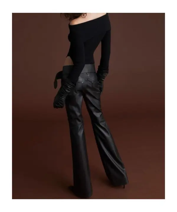 ANIYE BY Off-shoulder Ribbed Knit Long-sleeved Bodysuit