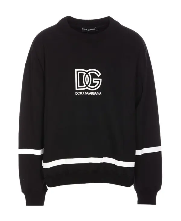 Dolce & Gabbana Dg Logo Crewneck Sweatshirt - Black