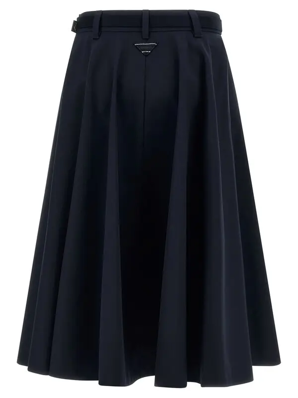 Prada Belted Midi Skirt