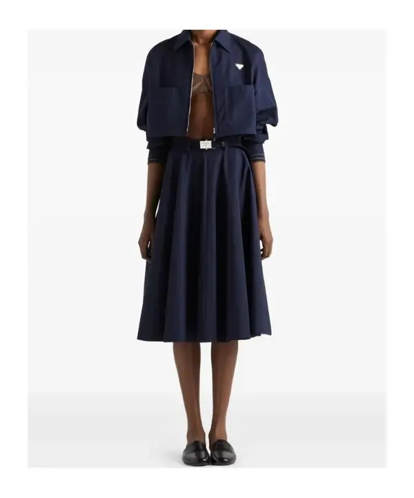 Prada Belted Midi Skirt