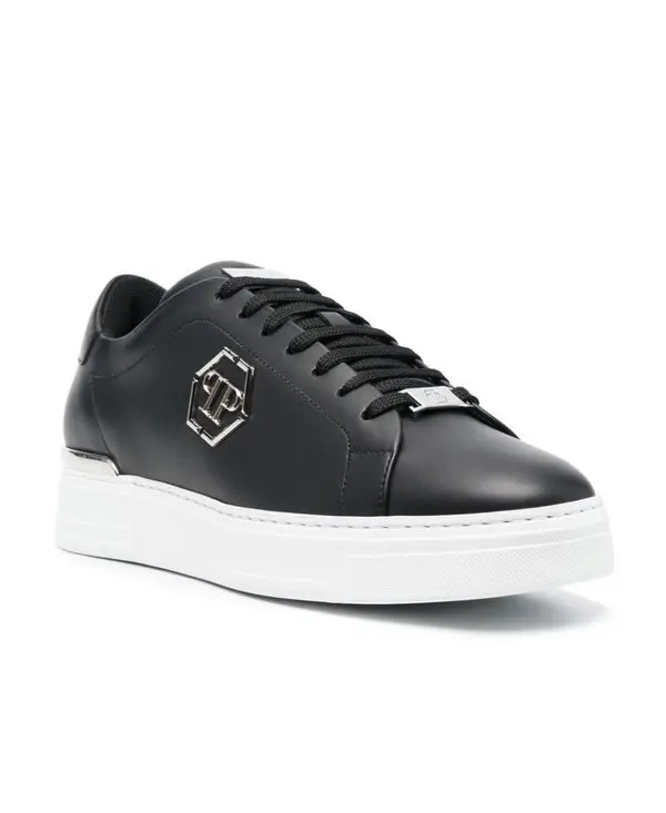 Philipp Plein Hexagon Lace-up Sneakers - Black