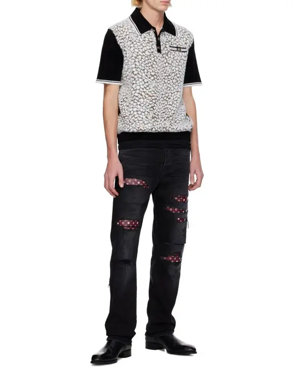 Amiri Distressed Bandana Detail Jeans