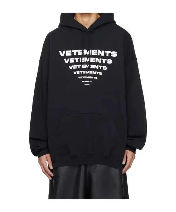 Vetements Pyramid Logo Printed Hoodie