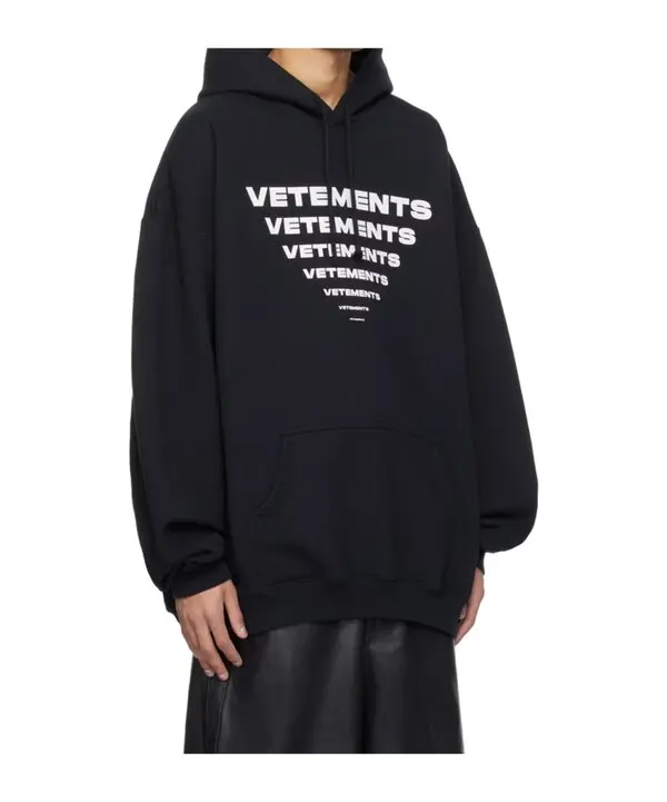 Vetements Pyramid Logo Printed Hoodie