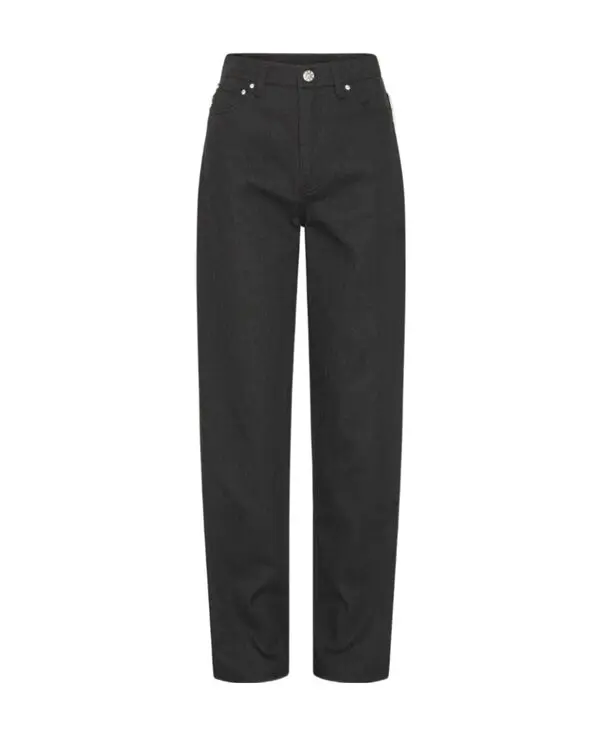 ROTATE BY BIRGER CHRISTENSEN Embellished High-waist Jeans - Black