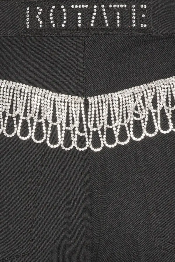 ROTATE BY BIRGER CHRISTENSEN Embellished High-waist Jeans