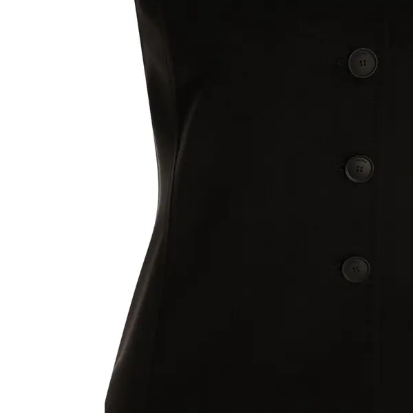 Max Mara V-neck Button-up Gilet - Black