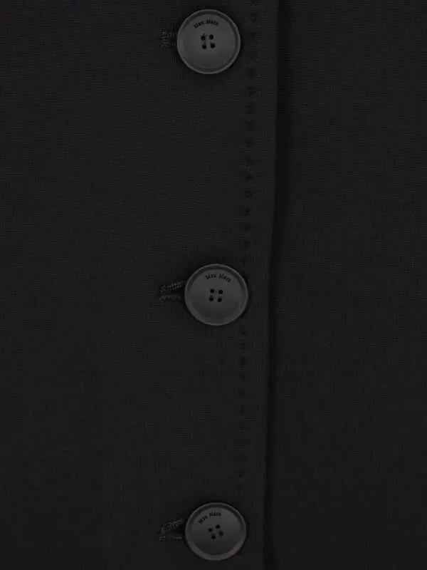Max Mara V-neck Button-up Gilet - Black