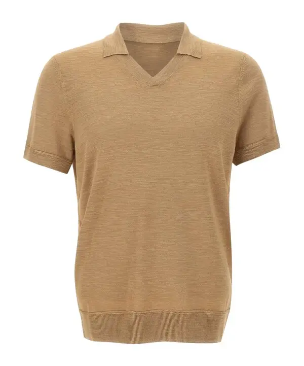 Hugo Boss Naden Johnny Collar Polo Shirt - Nude
