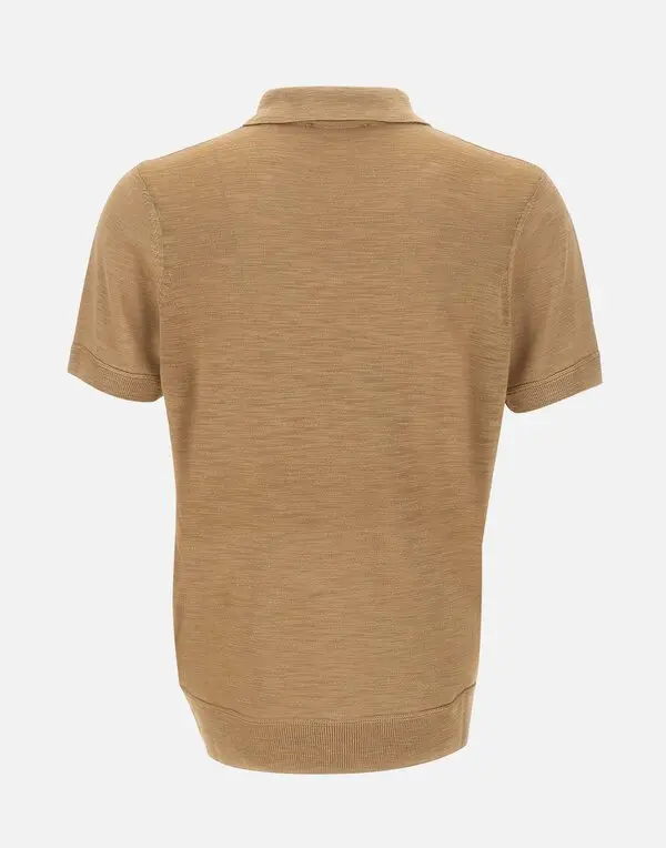 Hugo Boss Naden Johnny Collar Polo Shirt - Nude