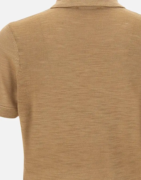 Hugo Boss Naden Johnny Collar Polo Shirt - Nude