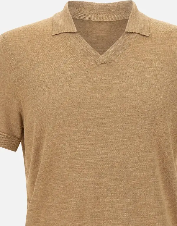 Hugo Boss Naden Johnny Collar Polo Shirt - Nude