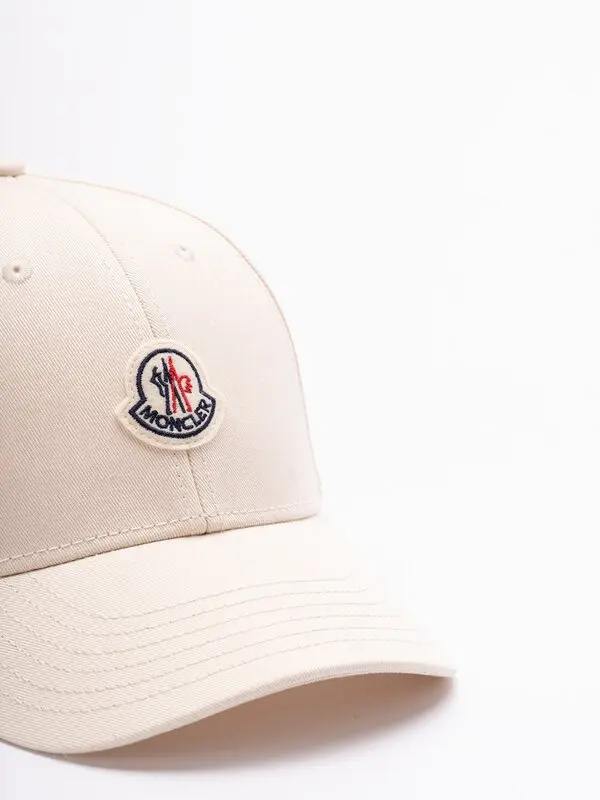 Moncler Logo Patch Baseball Cap - White