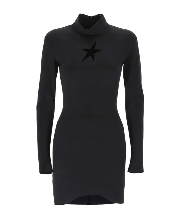 MUGLER Star Cut-out Long Sleeve Dress