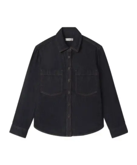 FRAME Long Sleeved Classic Denim Shirt - Black
